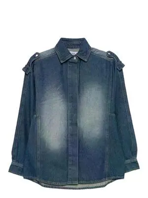 Gimaguas Shoulder-tab Buttoned Shirt - Blue