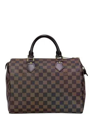 LOUIS VUITTON Speedy Padlock Handbag - Brown