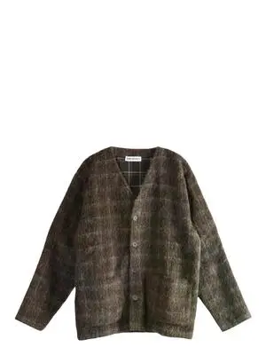 Our Legacy Check-Pattern Cardigan Brown