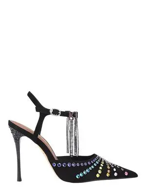Kurt Geiger Crystal Tassel Point Pumps - Black