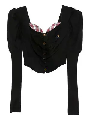VIVIENNE WESTWOOD Button Bea Corset Top - Black