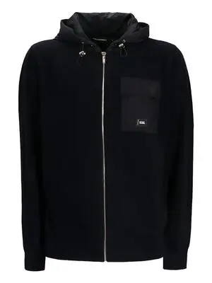 Karl Lagerfeld Zip-up Hooded Jacket - Black