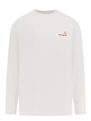 Carhartt Work In Progress Organic Cotton Tshirt With Lettering Logo On The Front - White
