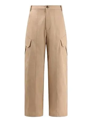 Pinko Rosalin Cotton Trousers - Beige