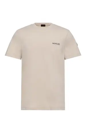 Moncler Organic Cotton Tshirt - Beige