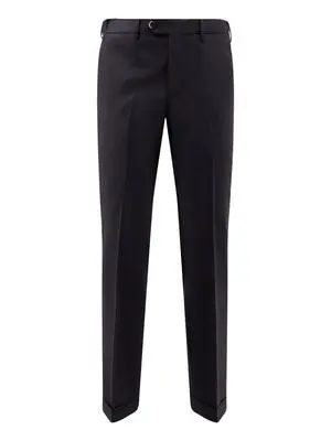 PT TORINO Master Fit Stretch Virgin Wool Trousers - Black