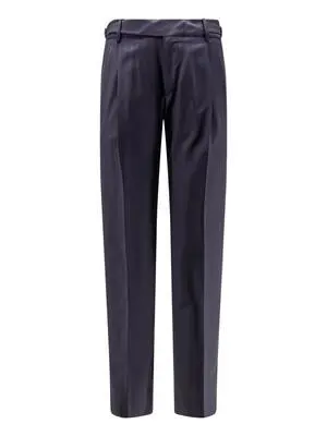Dolce & Gabbana Virgin Wool Pinstripe Trousers - Blue