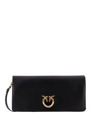 Pinko Leather Crossbody Bag - Black