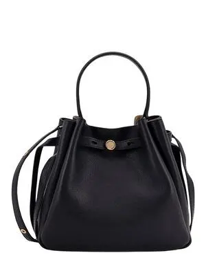 Tory Burch Romy Leather Bucket Bag - Black