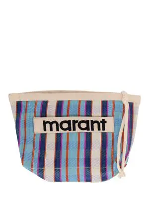 Isabel Marant Powden Nylon Clutch With Striped Pattern - Multicolor
