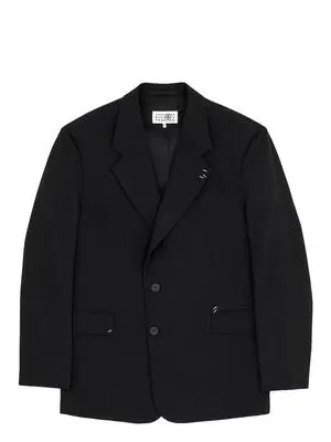 MAISON MARGIELA Tailored Blazer Pale Grey - Black