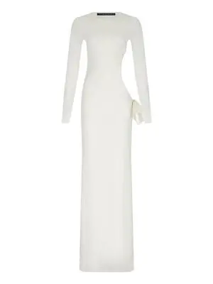 Zeynep Arçay Bow Maxi Jersey Dress - White