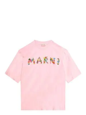 Marni Logoprint Cottonjersey Tshirt - Baby Pink