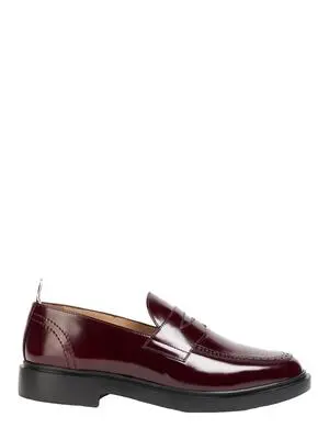 Thom Browne Glossed-leather Penny Loafers - Merlot