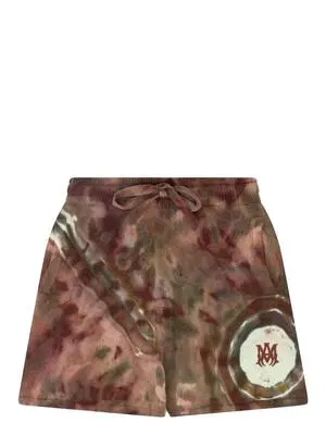 Amiri Tie-dye Cashmere Shorts - Red