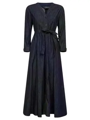 Max Mara Jewel Button Kimono Dress - Blue