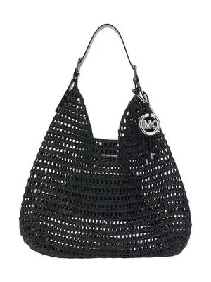 Michael Kors Logo Charm Shoulder Bag - Black