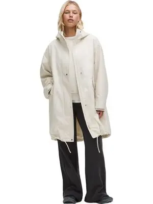 Lululemon Oversized Cocoon Rain Coat - Light Ivory