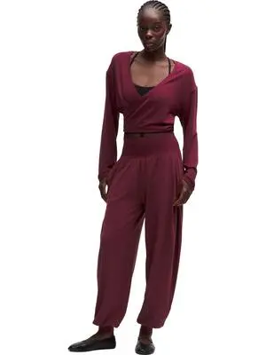 Lululemon Rulu Drapey Oversized High-rise Yoga Jogger - Burgundy Bay