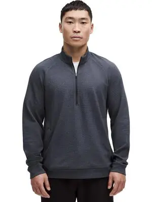 Lululemon Ease The Day Half Zip - Heathered True Navy/black