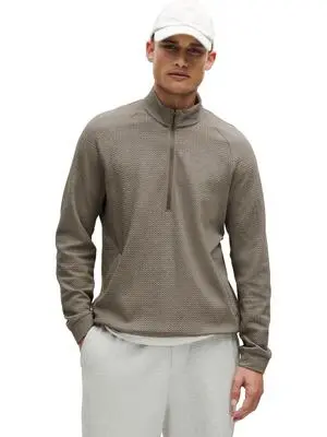 Lululemon Ease The Day Half Zip - Heathered Rover/black