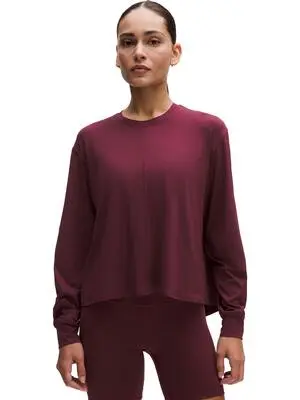 Lululemon All-sport Tie-back Long-sleeve Shirt - Burgundy Bay