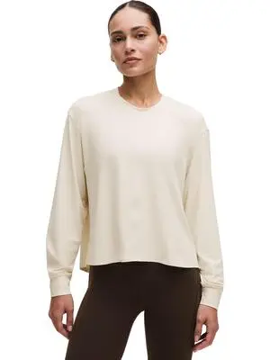 Lululemon All-sport Tie-back Long-sleeve Shirt - Light Ivory