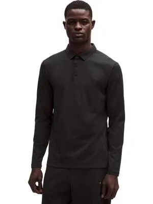 Lululemon Showzero Long-sleeve Polo Shirt Black
