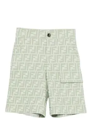 Fendi Logo Bermuda Shorts - Green
