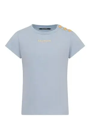 Balmain Logo T-shirt - Baby Blue