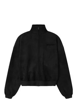 Fear Of God Essentials Suede Fleece Vintage Track Jacket - Vintage Black