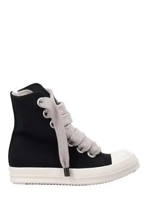 Rick Owens Temple Jumbo Lace High-top Sneakers - Black/milk