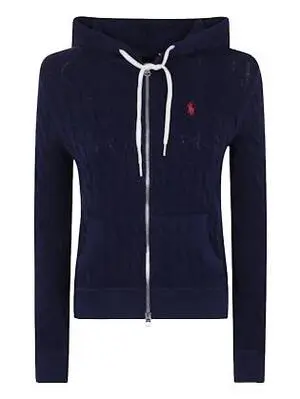 Polo Ralph Lauren Long Sleeve Full Zip Hoodie - Navy Blue