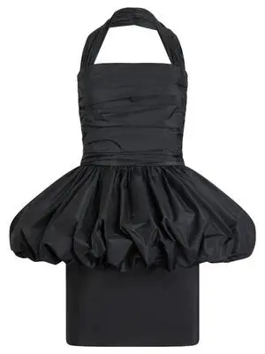 PATOU Bow Halterneck Mini Dress - Black