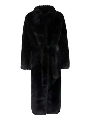 VALENTINI 1972 Belted High-neck Coat - Black