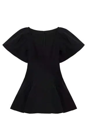 Simkhai Hattie Faille Mini Dress - Black