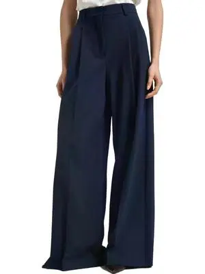 Max Mara High-rise Wide-leg Trousers - Blue