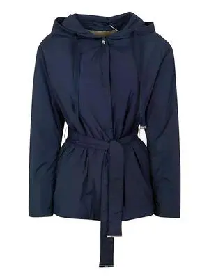 Herno Hooded Belted Jacket - Blue
