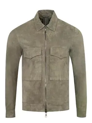 GIORGIO BRATO Zip-up Leather Jacket - Green