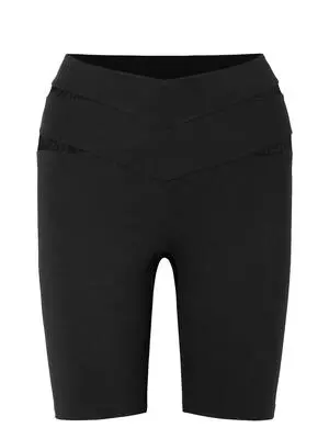 ERES Lonsbrough Tulle-paneled Stretch-jersey Shorts - Black