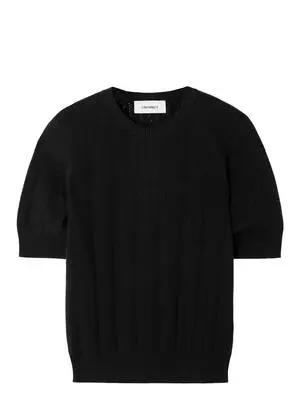 LISA YANG Nika Pointelle-knit Sweater - Black