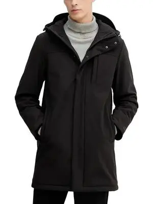 TRUSSARDI Zip-up Parka Coat - Black