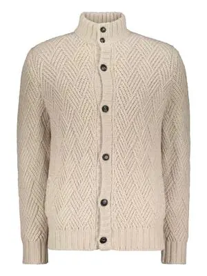 Fedeli Cable-knit Button Cardigan - Neutrals