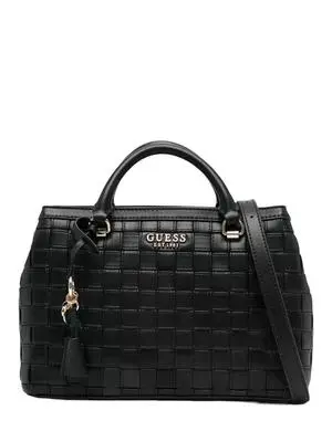 Guess Sandy Tassel Grid Tote Bag - Black
