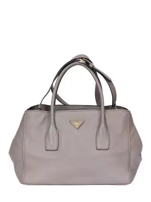 Prada Daino Leather Tote - Grey
