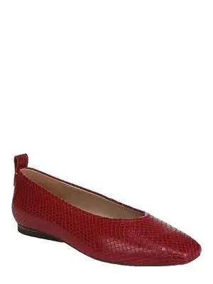 27 EDIT NATURALIZER Carla Embossed Leather Flats - Hearts Flame Red