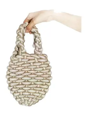 ISA BOULDER Knotted-design Tote Bag - Neutrals