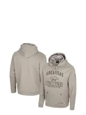 COLOSSEUM Arkansas Razorbacks Operation Hat Trick Battalion Hoodie Sweatshirt - Oatmeal