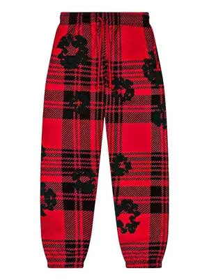 DENIM TEARS Plaid Wreath Sweatpants - Red