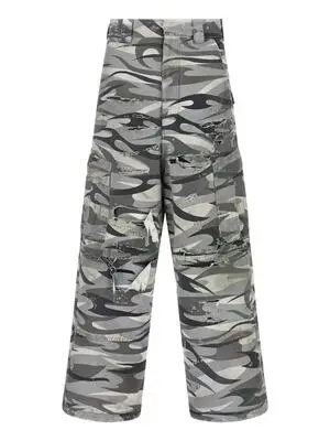 Balenciaga Camouflage Cargo Pants - Grey